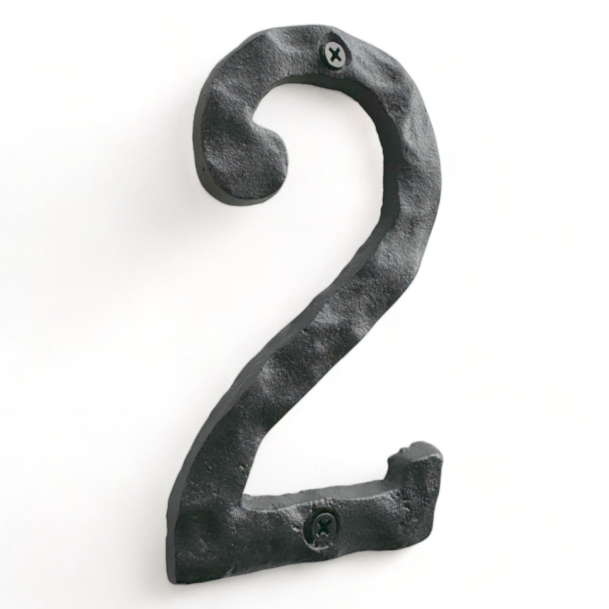 Rustic cast iron number 2, hand forged design. 5.5 in – North American ...